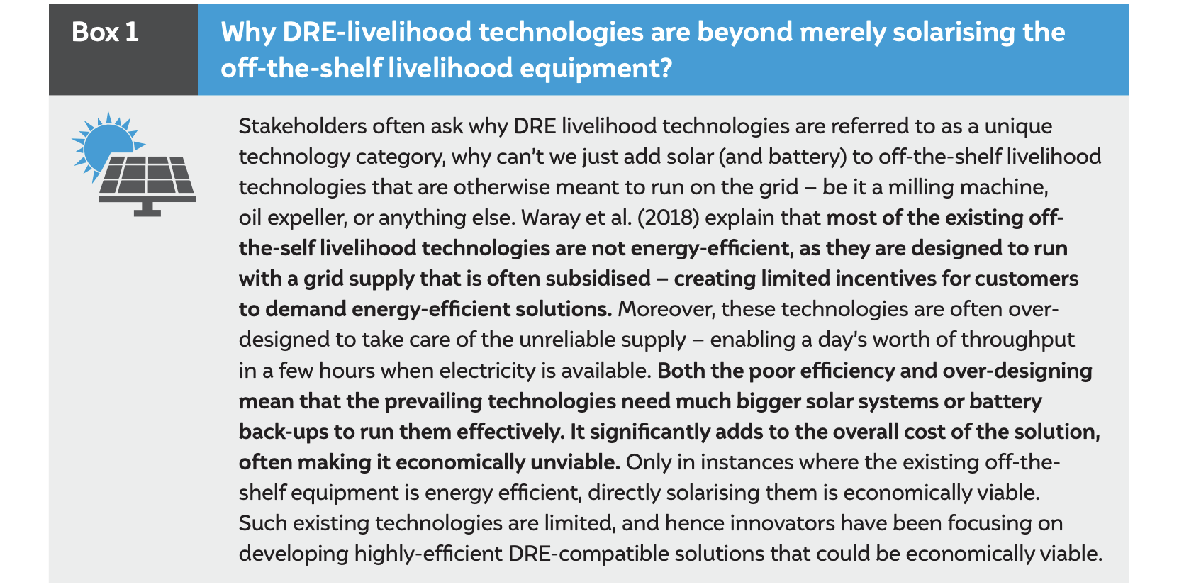 Decentralised Renewable Energy Technologies for Sustainable Livelihoods | CEEW